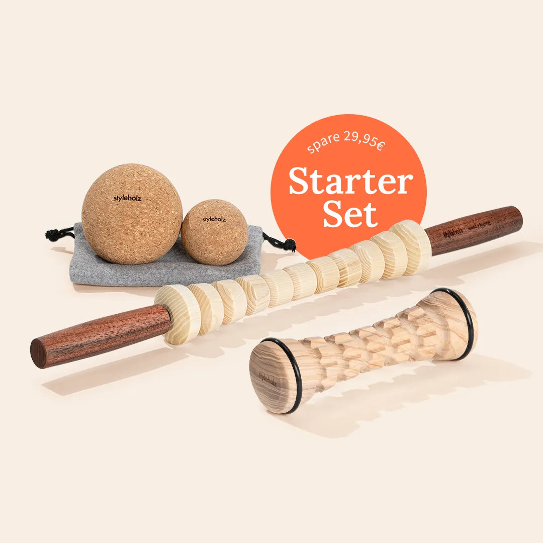 Einfaches Faszientraining bei Verspannungen. Ohne Rollen am Boden.